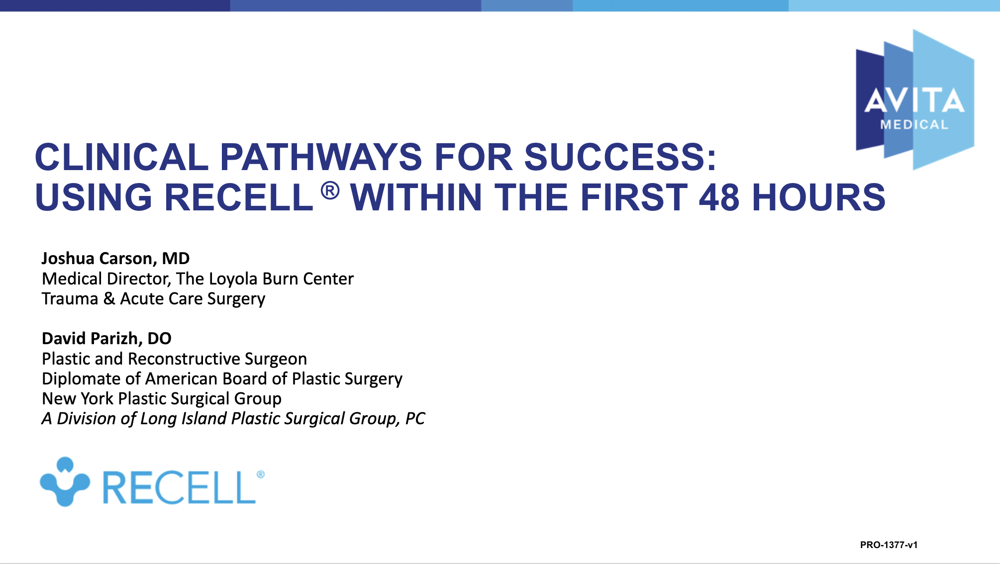RECELL Spray-On Skin™ Cells: The First 48 Hours of Injury | ePlasty